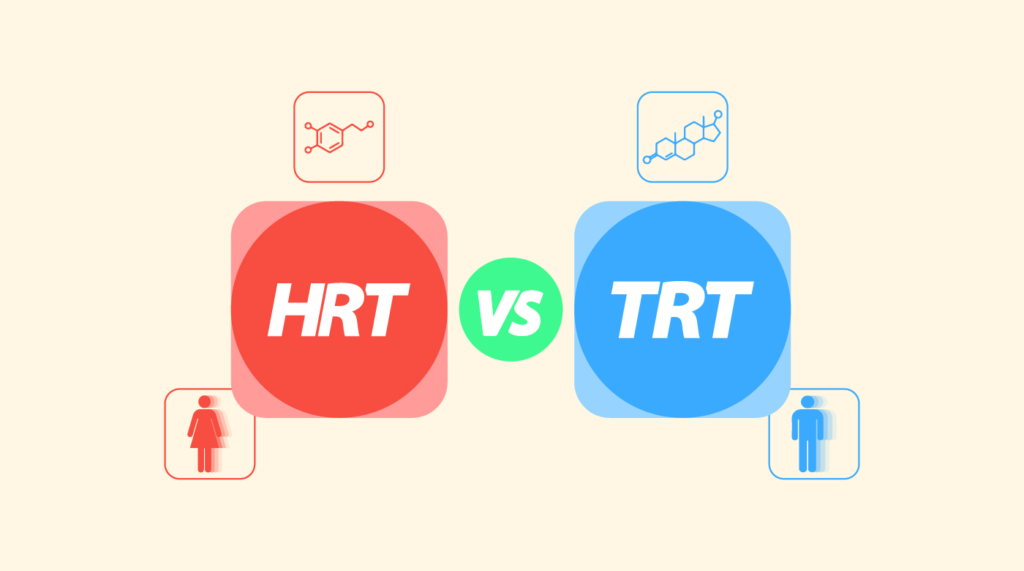 HRT Vs TRT - For Men, Women, Clinics